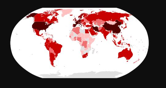 Number infected Coronavirus by Country (COVID-19) Infected Number live